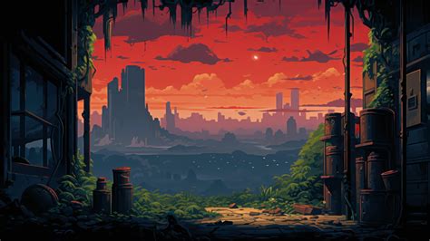 evening pixel art ai generated [1920×1080] images