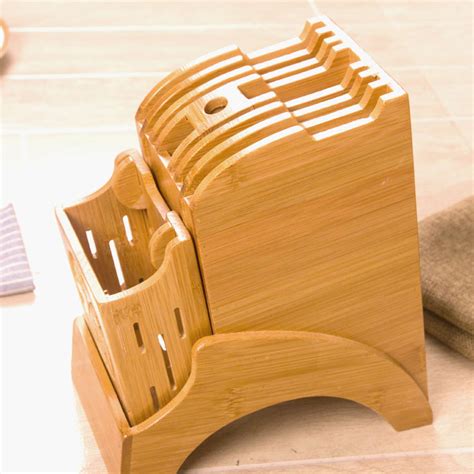 厂家直供 楠竹多功能刀架 厨房用品刀具收纳架置物架批发一件代发 阿里巴巴