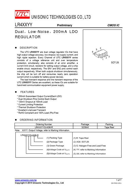 Lr43330 Datasheet Pdf Cmos Ic Unisonic Technologies