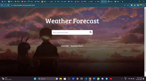 GitHub GunjanKMishra Weather Forecast A Weather Forecast Webapp