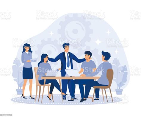 채용 단계 채용 서비스 후보자 검색 팀워크 플랫 벡터 현대 일러스트레이션 개념에 대한 스톡 벡터 아트 및 기타 이미지 개념