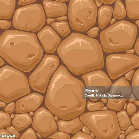 바위 또는 돌 질감 원활한 패턴 만화 벡터 일러스트 배경 벽 돌담에 대한 스톡 벡터 아트 및 기타 이미지 돌담 패턴 만화 Istock