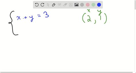Solvedwrite A System Of Linear Equations Whose Solution Set Is 21