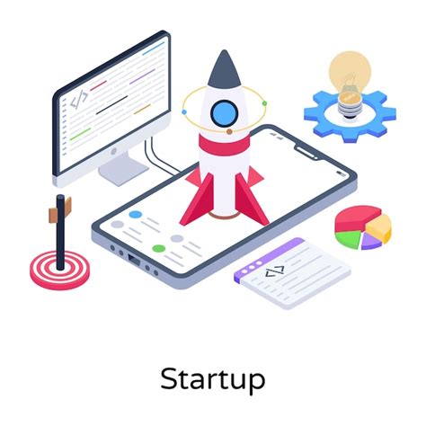 Premium Vector Creatively Designed Isometric Vector Of Startup