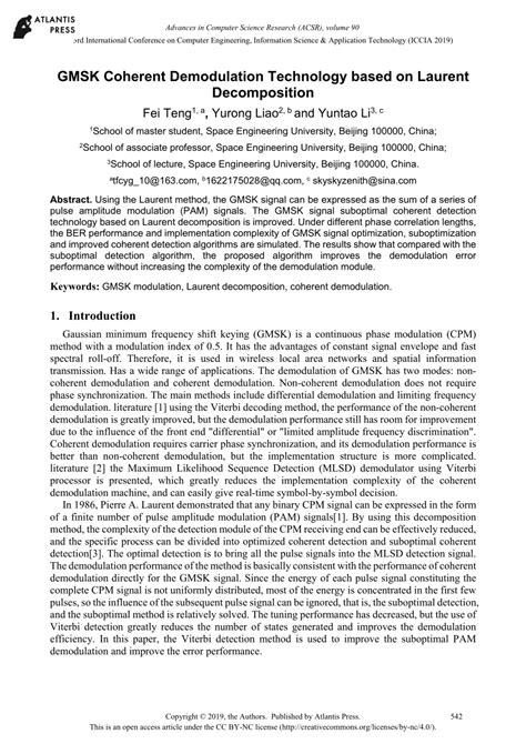 Pdf Gmsk Coherent Demodulation Technology Based On Laurent Decomposition