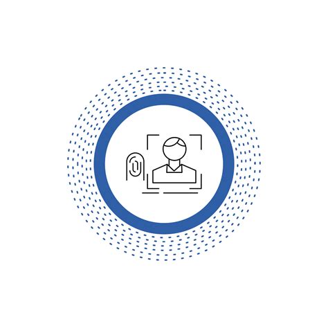 Finger Fingerprint Recognition Scan Scanning Line Icon Vector Isolated Illustration