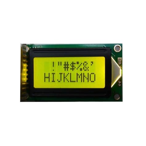 Lcm0802a 5v 8x2 Character Lcd 0802 Yellow Green With Backlight