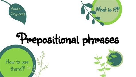 Prepositional Phrases Genially