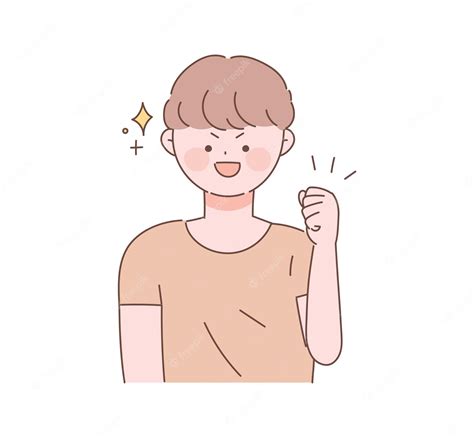 자신감 개념 문자 그림 프리미엄 벡터