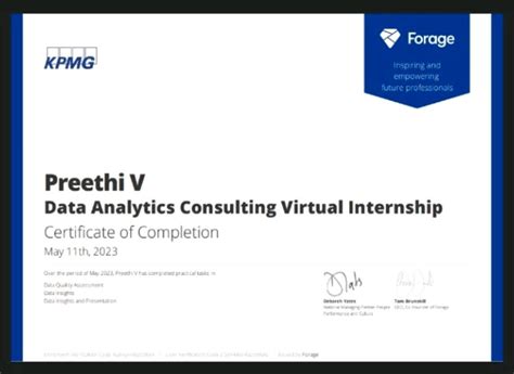 Preethi V On Linkedin Connections Dataanalytics Consulting Internship