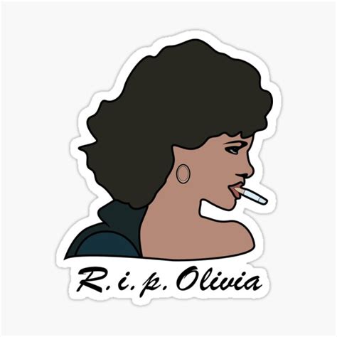 Rip Olivia Drawing Sticker For Sale By Blondiabshop Redbubble