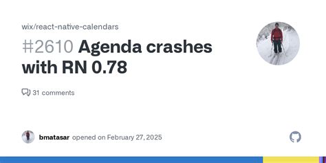 Agenda Crashes With Rn 078 · Issue 2610 · Wixreact Native Calendars
