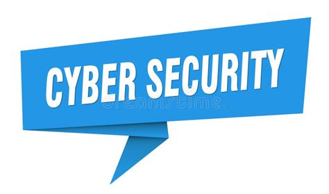 Cyber Security Banner Cyber Security Speech Bubble Label Sticker