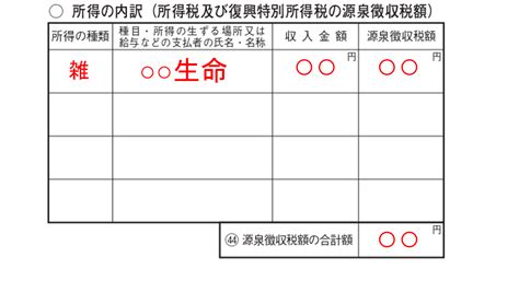 確定申告 第二表 雑所得 記入例