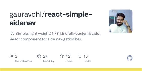 GitHub Gauravchl React Simple Sidenav It S Simple Light Weight KB Fully Customizable