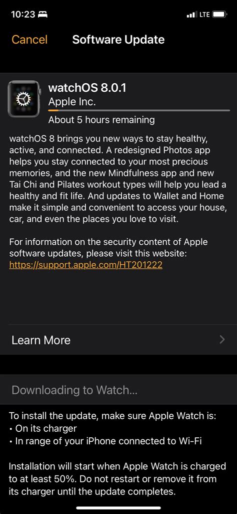 Apple Watch Update Apple Community