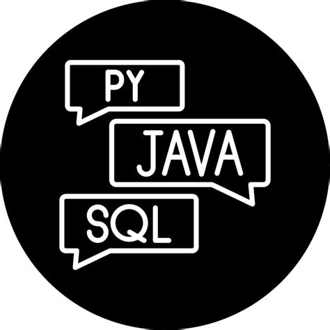 Coding Languages List Line Circle Inverted 65583079 Vector Art At Vecteezy