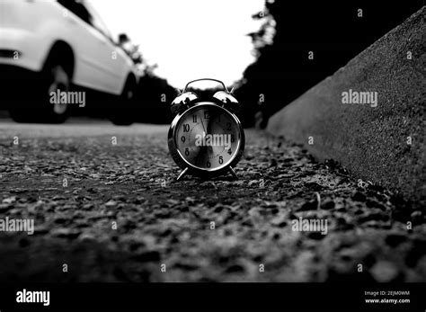 Time Management Concept Vintage Alarm Clock Stock Photo Alamy