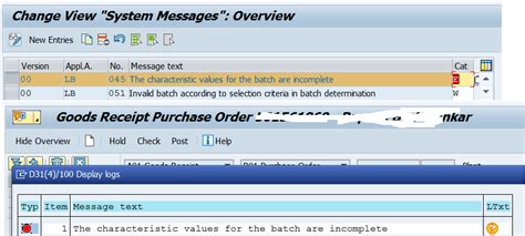 The Characteristic Values For The Batch Are Incomp Sap Community