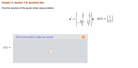 Solved Find The Solution Of The Given Initial Value Problem