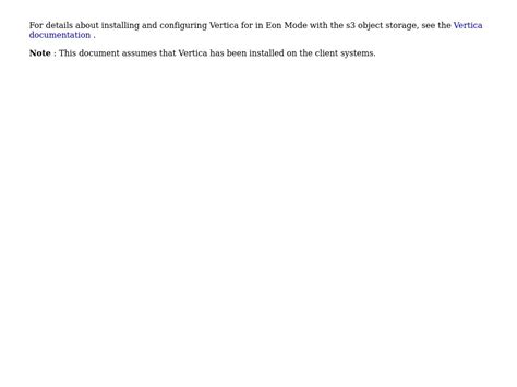 Introduction—installation Of Vertica In Eon Mode Scale Quickly And