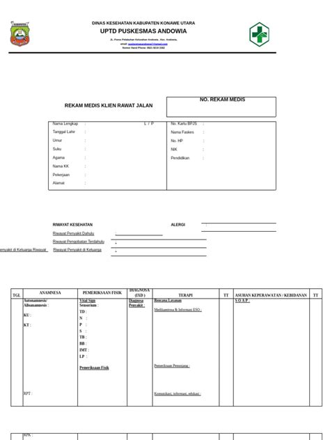 Form Rekam Medis Edit 1 Pdf