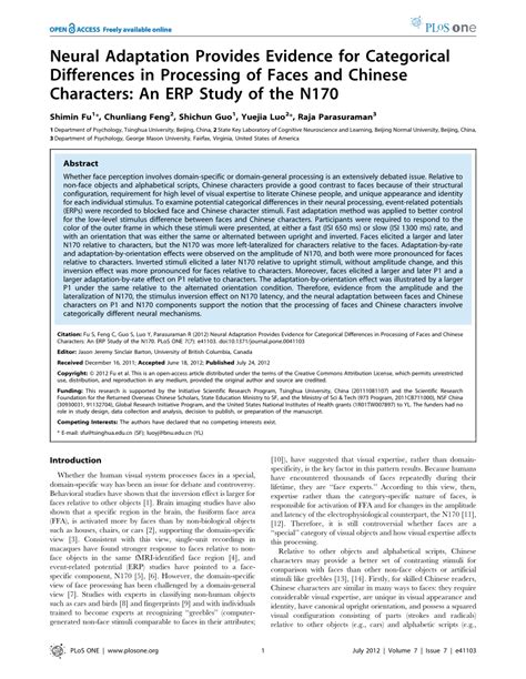Pdf Neural Adaptation Provides Evidence For Categorical Differences