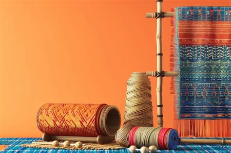 Premium Photo A Colorful Array Of Yarns And Threads Are Displayed On A Table