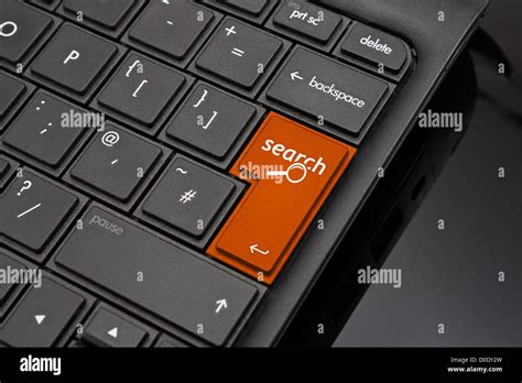 return key modified to symbolize sending a query to a search engine or