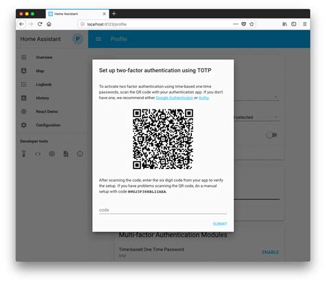 Multi Factor Authentication Home Assistant