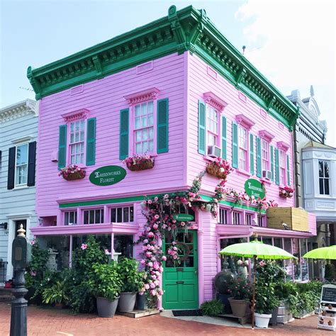 Green Works Florist Pink Houses Florist Building Facade