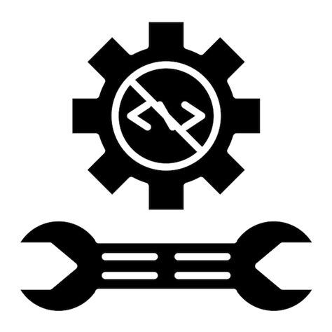 Premium Vector No Code Tool Glyph Solid Black Illustration