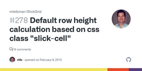 default row height calculation based on css class slick cell · issue