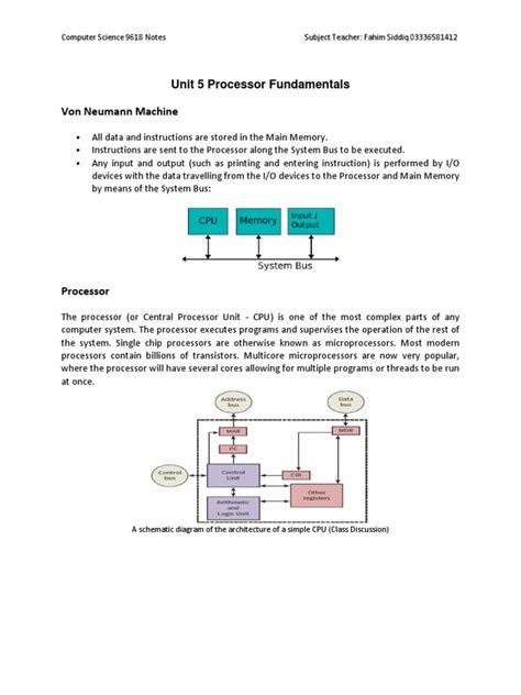 A Level Cs Ch 5 9618 Pdf Central Processing Unit Computer Data