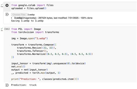 Pytorch Cifar 10 Image Classification Results