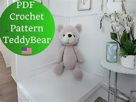 Crochet Pattern Bear Amigurumi Pattern Toy Crochet Pattern Teddy Bear Pattern Crochet