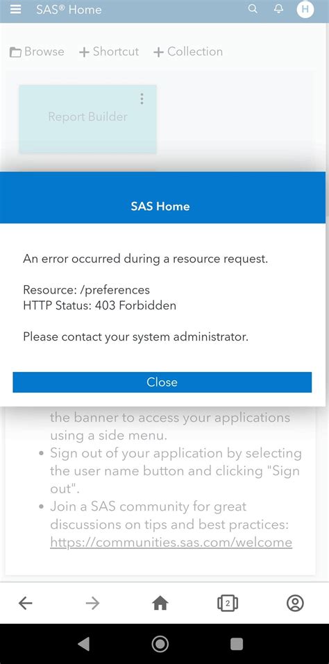 Error When Accessing Sas Va Using Network Outside The Organization