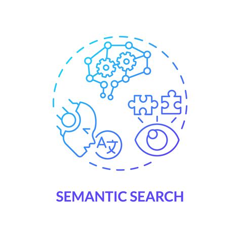 Gradient Semantic Search Icon Concept Isolated Vector Ai For Seo Thin