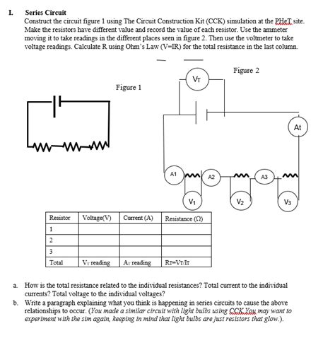 Solved I Series Circuit Construct The Circuit Figure 1