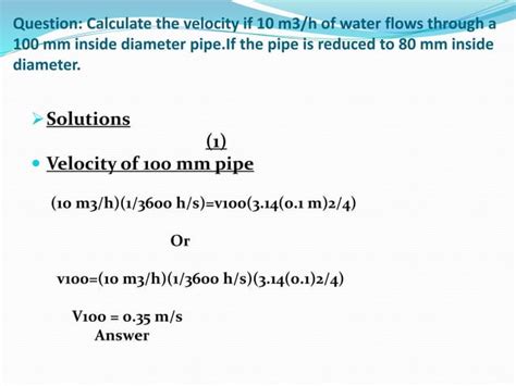Equation Of Continuity Pptx Physics Science