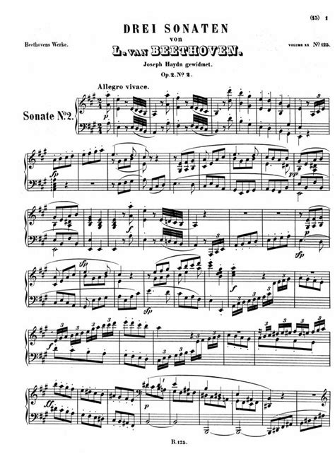 악보 L V Beethoven 베토벤 Piano Sonata No 2