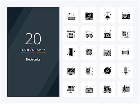 Premium Vector 20 Electronics Solid Glyph Icon For Presentation Vector Icons Illustration