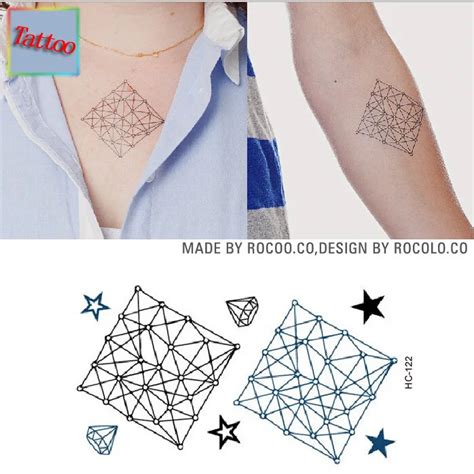 임시 문신 방수 문신 스티커 바디 아트 페인팅 파티 이벤트 장식 신비로운 바둑판tattoo Stickerwaterproof
