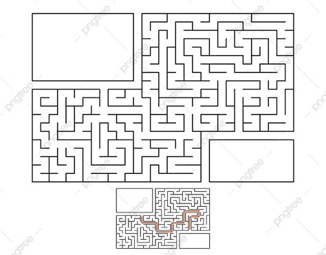 Maze Abstract Vector Art Png Abstract Rectangular Maze Vector Background For Complex Design
