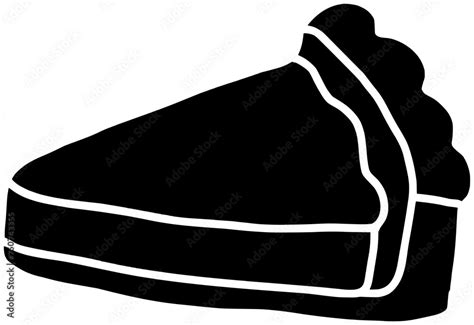 Pie Illustration Slice Silhouette Cake Logo Food Icon Dessert Outline