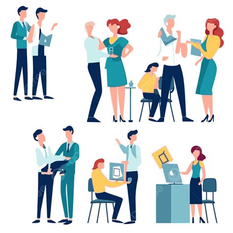 팀 작업 클립 아트 벡터 노동 만화의 묘사 스타일로 팀워크 클립 아트 Png 일러스트 및 벡터 에 대한 무료 다운로드