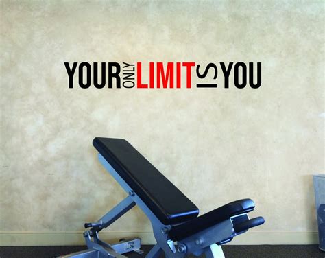 Your Only Limit Is You Gym Wall Decal Classroom Wall Decal Cycling