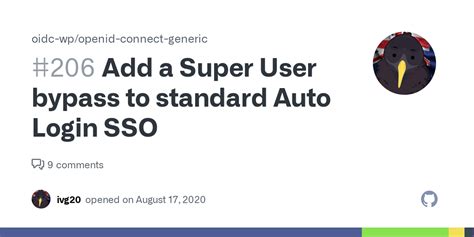 Add A Super User Bypass To Standard Auto Login Sso · Issue 206 · Oidc Wpopenid Connect Generic