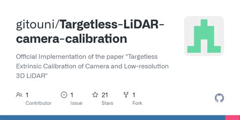 Github Gitounitargetless Lidar Camera Calibration Official Implementation Of The Paper