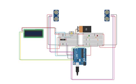Circuit Design Parqueadero Trabajo Final Tinkercad